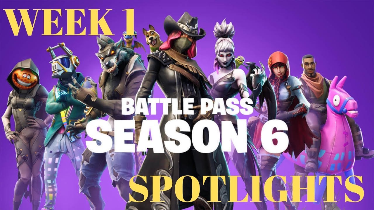ALL SPOTLIGHTS FOR WEEK 1 SEASON 6 FORTNITE BATTLE ROYAL!! - YouTube