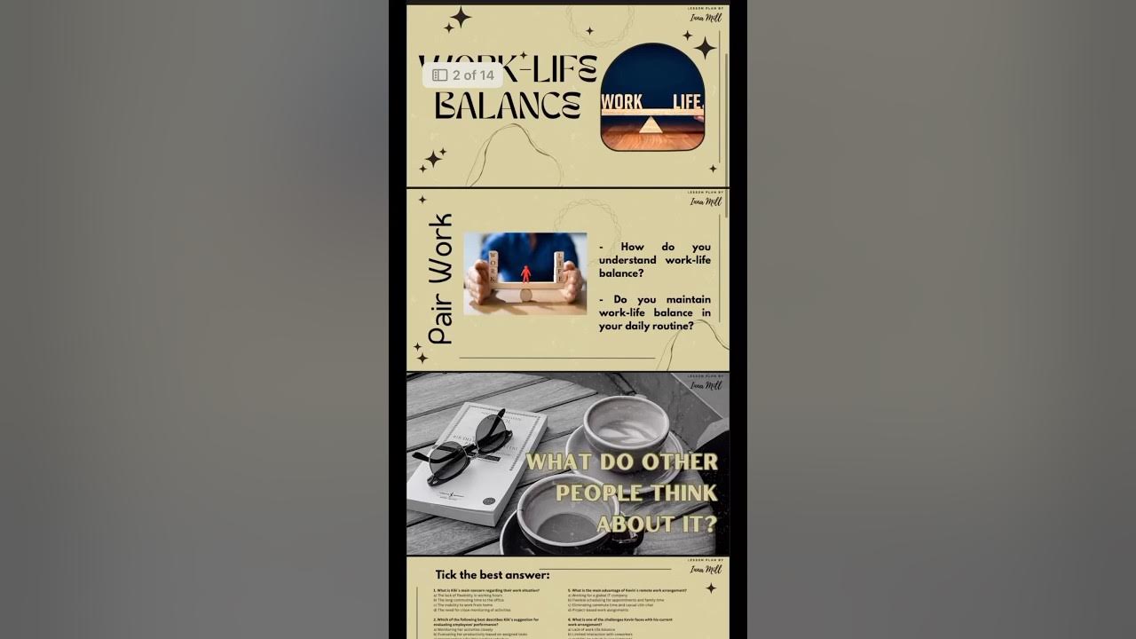 Work-Life Balance Reading class for ESL B1 - YouTube