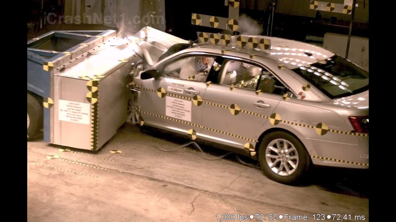 2013 Ford Taurus | Frontal Oblique Offset (35% Overlap, Driver) Crash ...