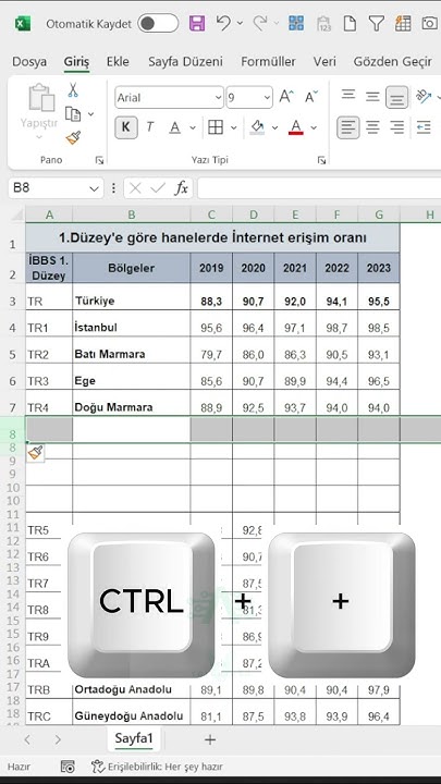 Excel De Boş Satır Ekleme Kısayolu Shorts Excel Exceltips Youtube