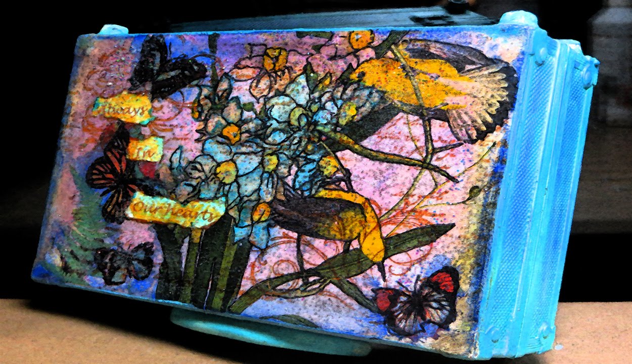 How to Decoupage a Memory Box with Gelatos - YouTube