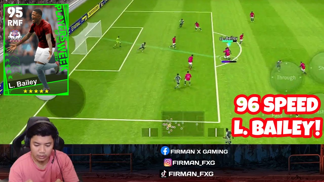 L. BAILEY SPEED 96! REVIEW GAMEPLAY L. BAILEY! EFOOTBALL 2023 MOBILE ...