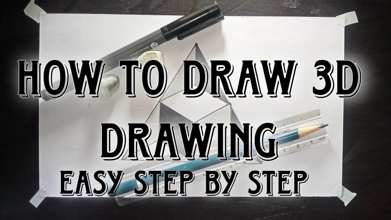 How To Draw 3d Drawing || Easy 3d Illusion Drawing Tutorial || Optical ...