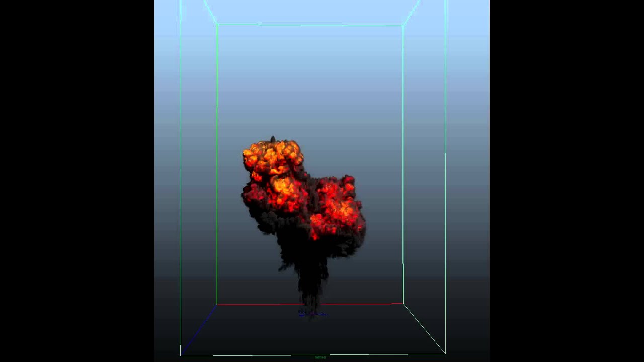 maya fluids Explosion slow motion v03 - YouTube