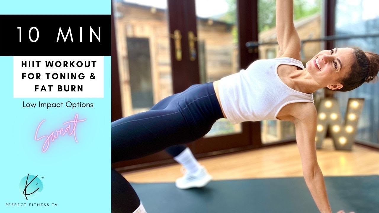 10 MIN HIIT Workout for Toning & Fat Burn | All Levels **with low ...