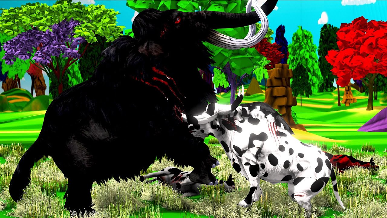 Woolly Mammoth vs Zombie Bull | Mammoth Vs Bull Animal Revolt Epic ...