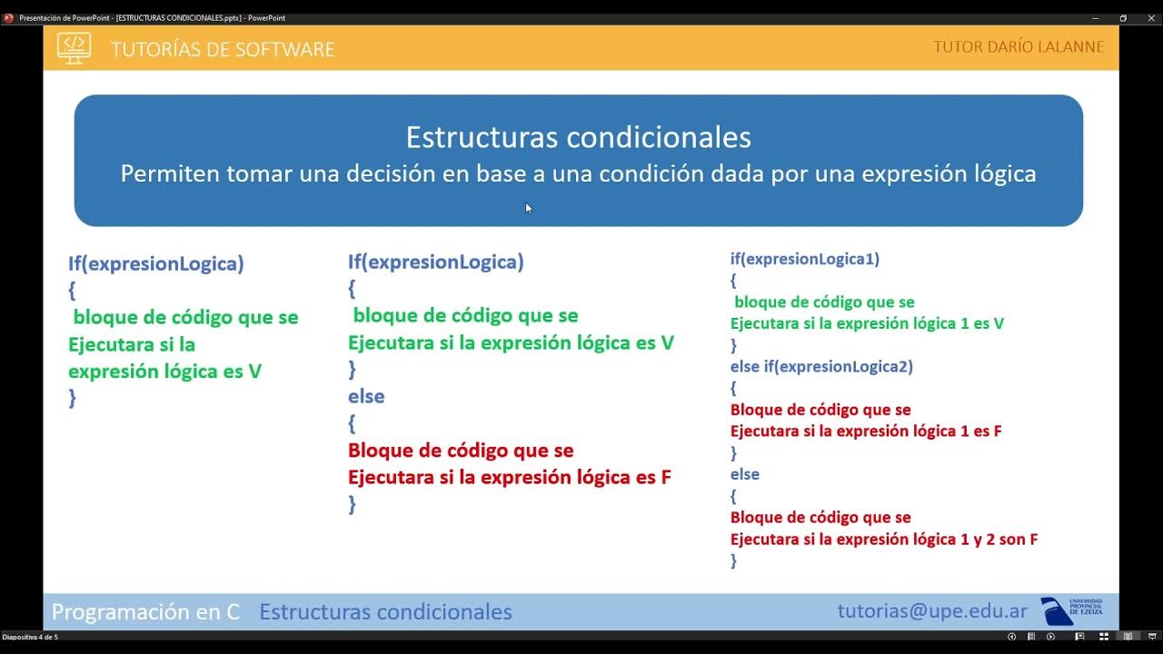 09 Programación en C: Estructuras condicionales (if, else if, else) - YouTube
