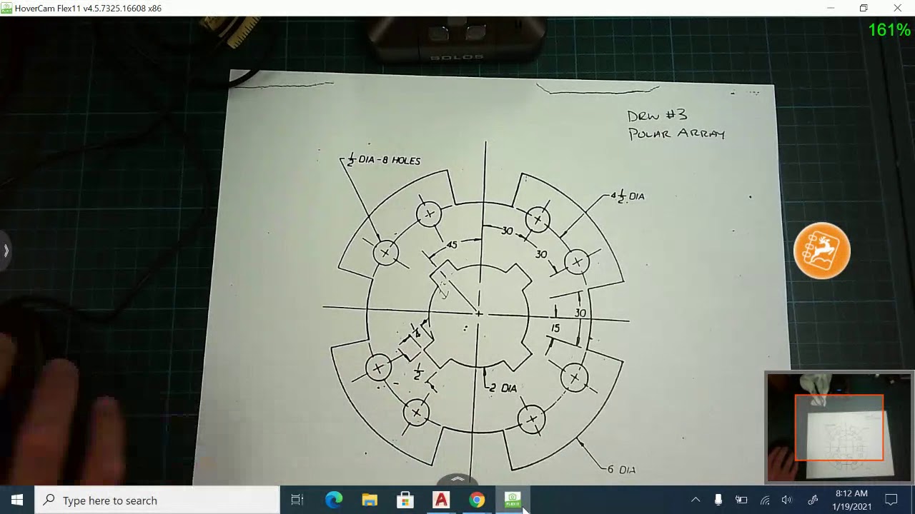 Polar Array Dimensions - YouTube