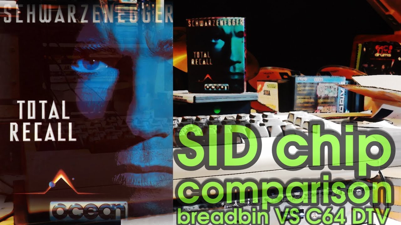 Totall Recall C64 SID chip sound comparison Breadbin C64 vs C64DTV plug ...