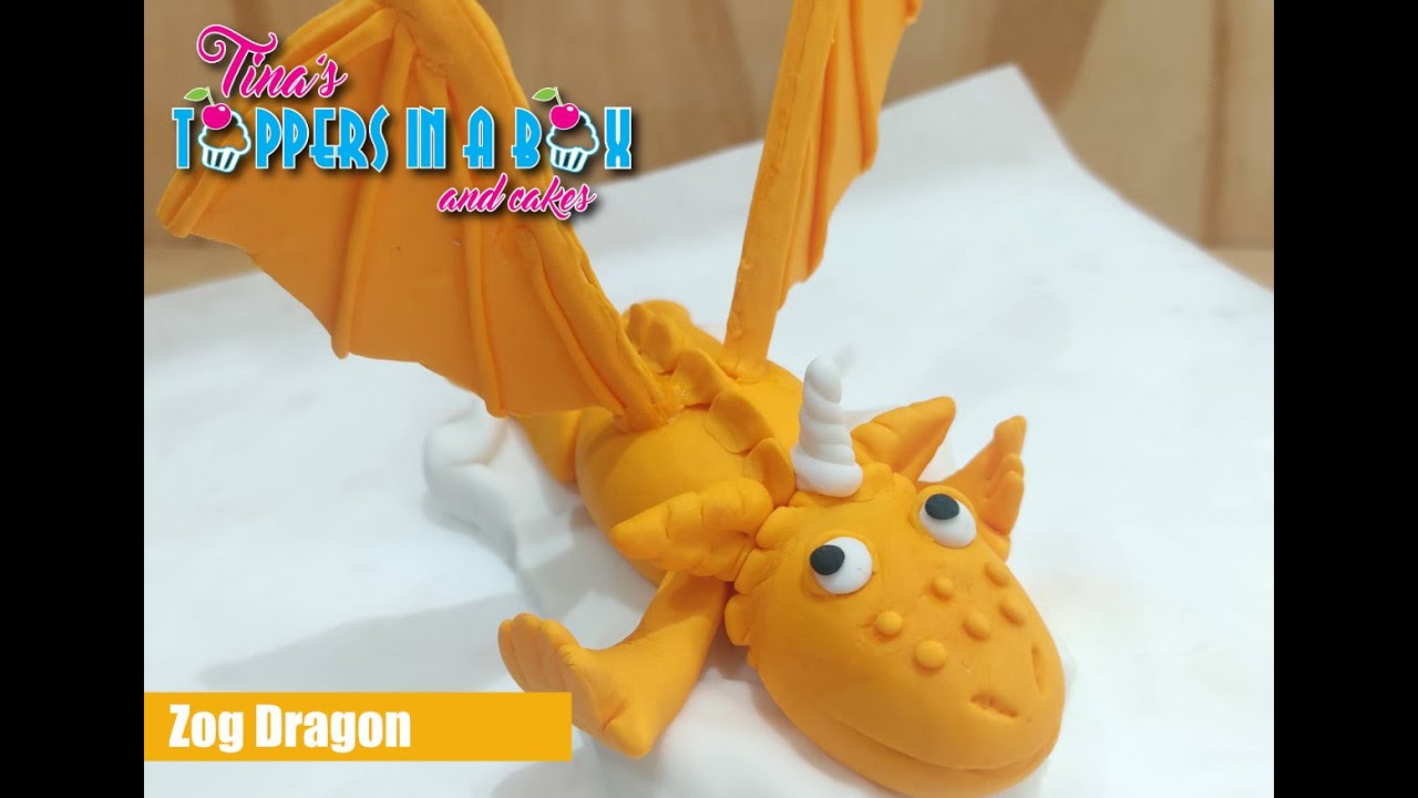 How to create a Zog Dragon 3D Fondant Cake topper - YouTube