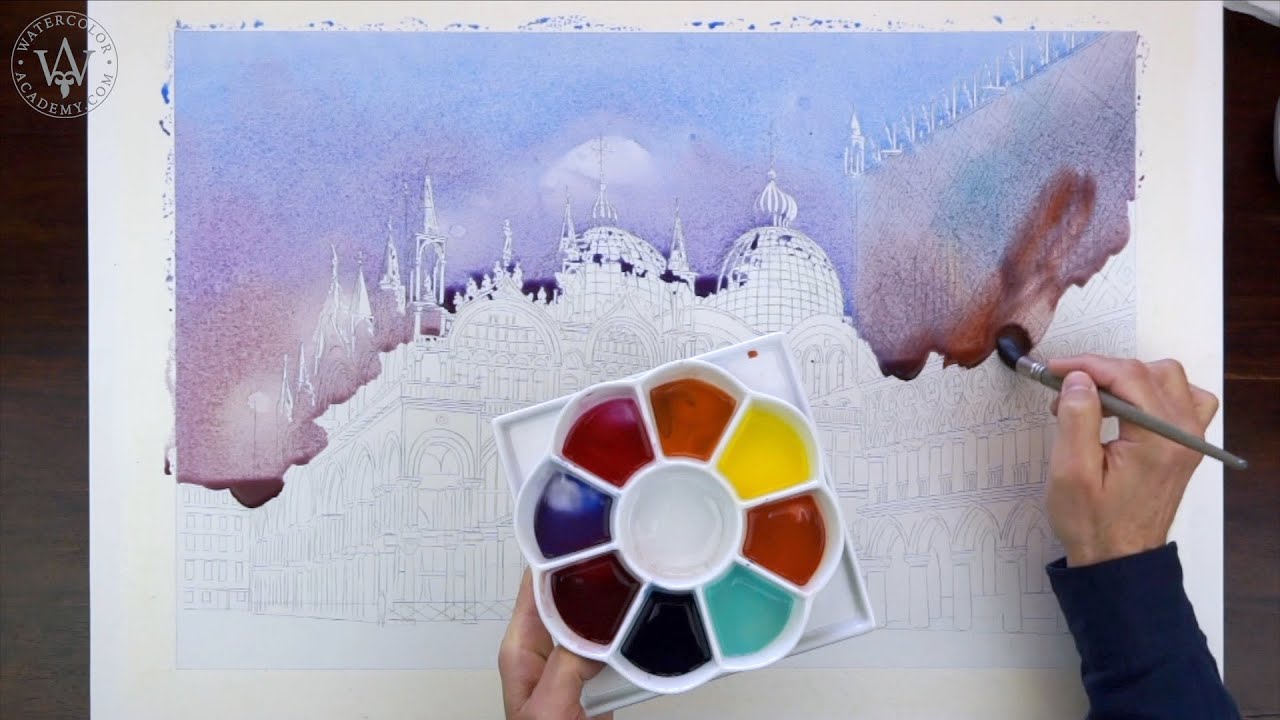 Variegated Wash Watercolor Painting Method - YouTube