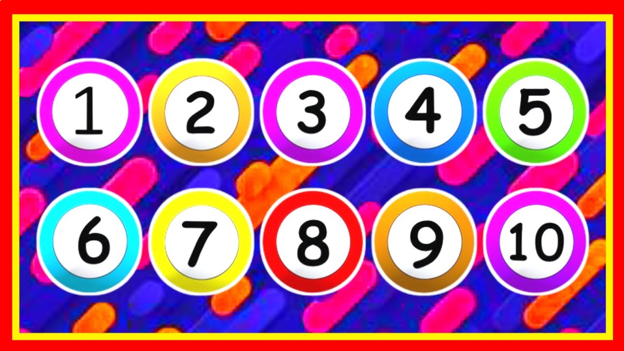 123 Numbers | 1234 Number Names | 1 To 10 Numbers song | 12345 learning ...