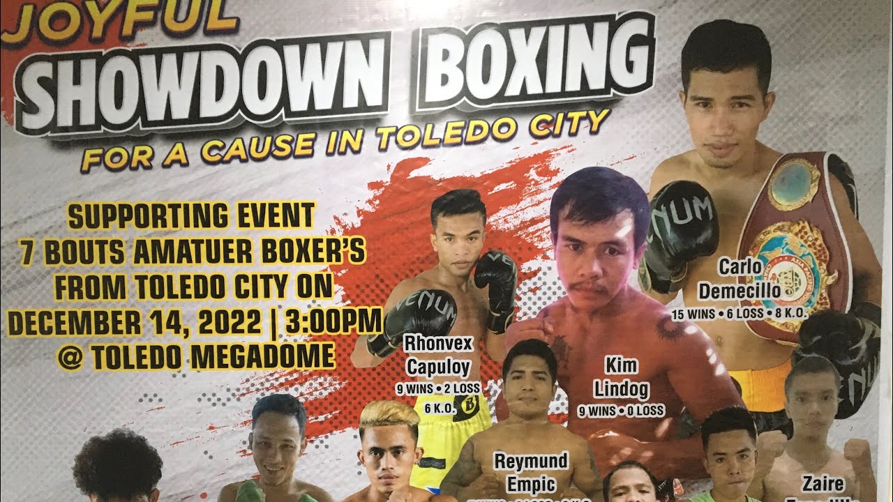 Shawdown boxing in Toledo city cebu weight in - YouTube
