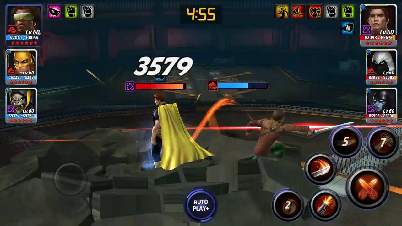 MARVEL FUTURE FIGHT: Blade vs hyperion tier2 + moon knight tier2 - YouTube