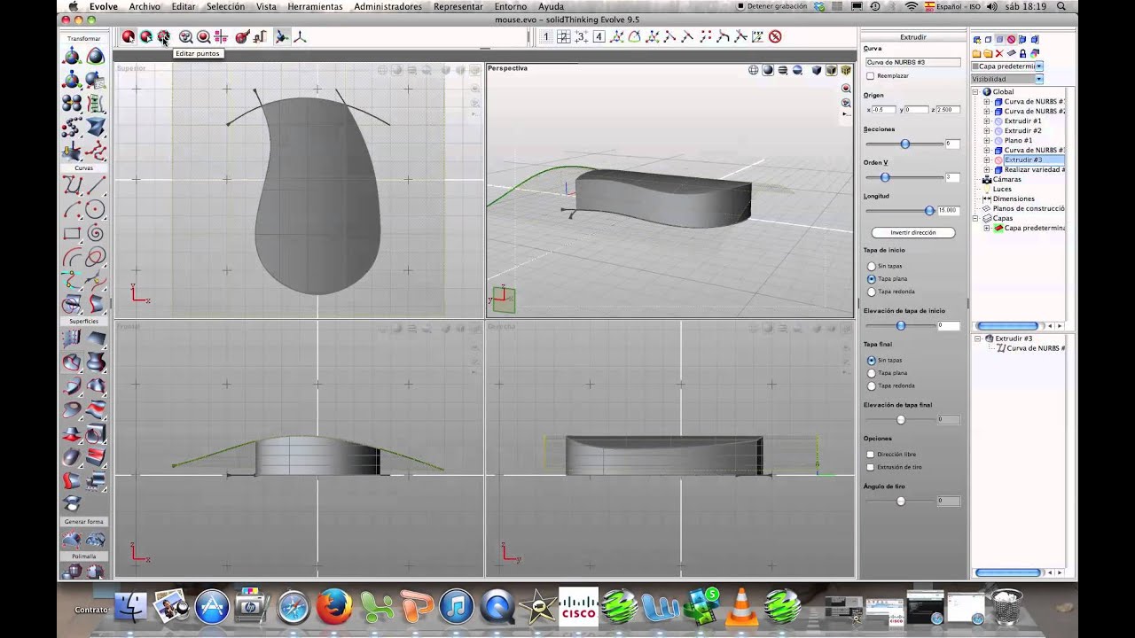 EDICIÓN 3D CAD DE RATÓN DIGITALIZADOR PARA ORDENADOR REALIZADO EN SOLIDTHINKING-EVOLVE - YouTube