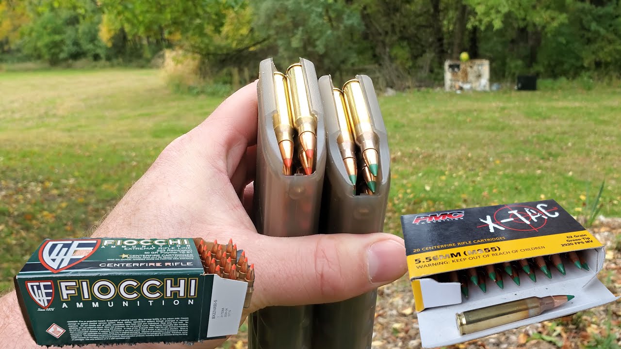 Red tip vs Green tip 556 Polymer vs M855 - YouTube