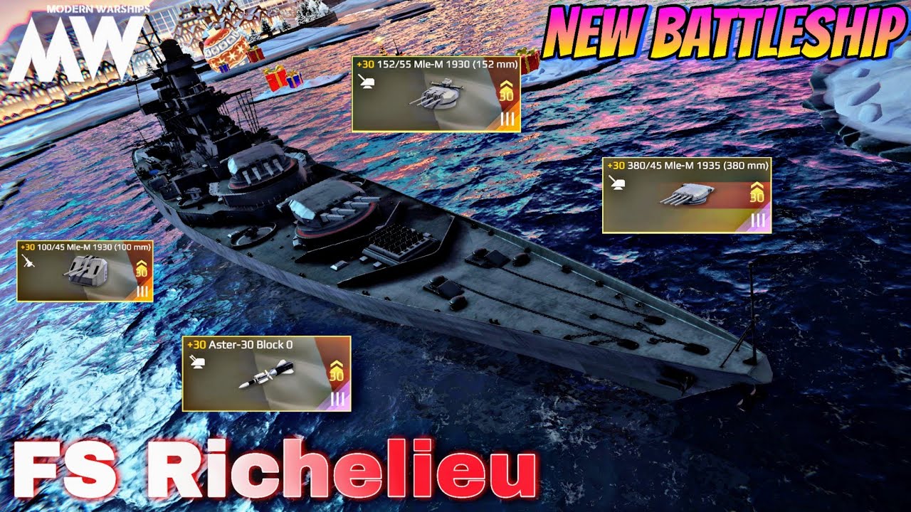 FS Richelieu - New Battleship full review & gameplay🔥- Modern Warships ...