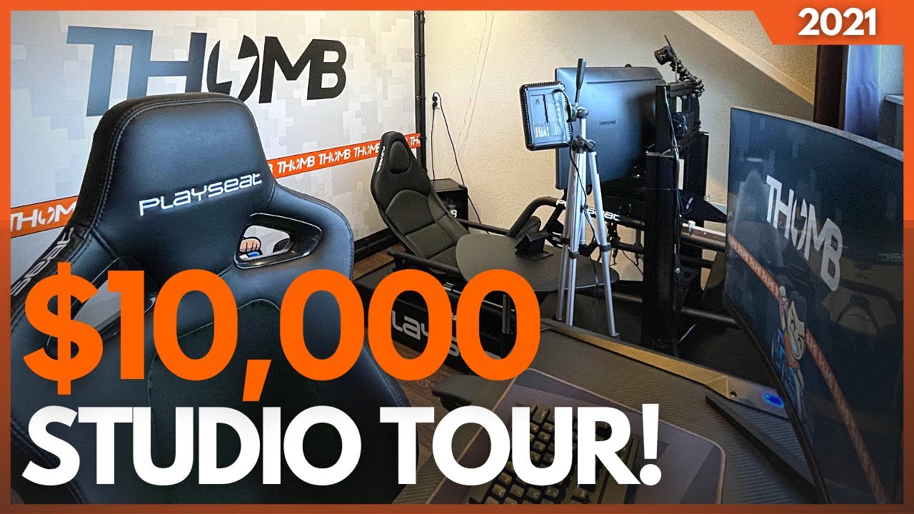 MY $10,000 SIM RACING & STREAMING STUDIO TOUR! (2021 SETUP TOUR!) - YouTube