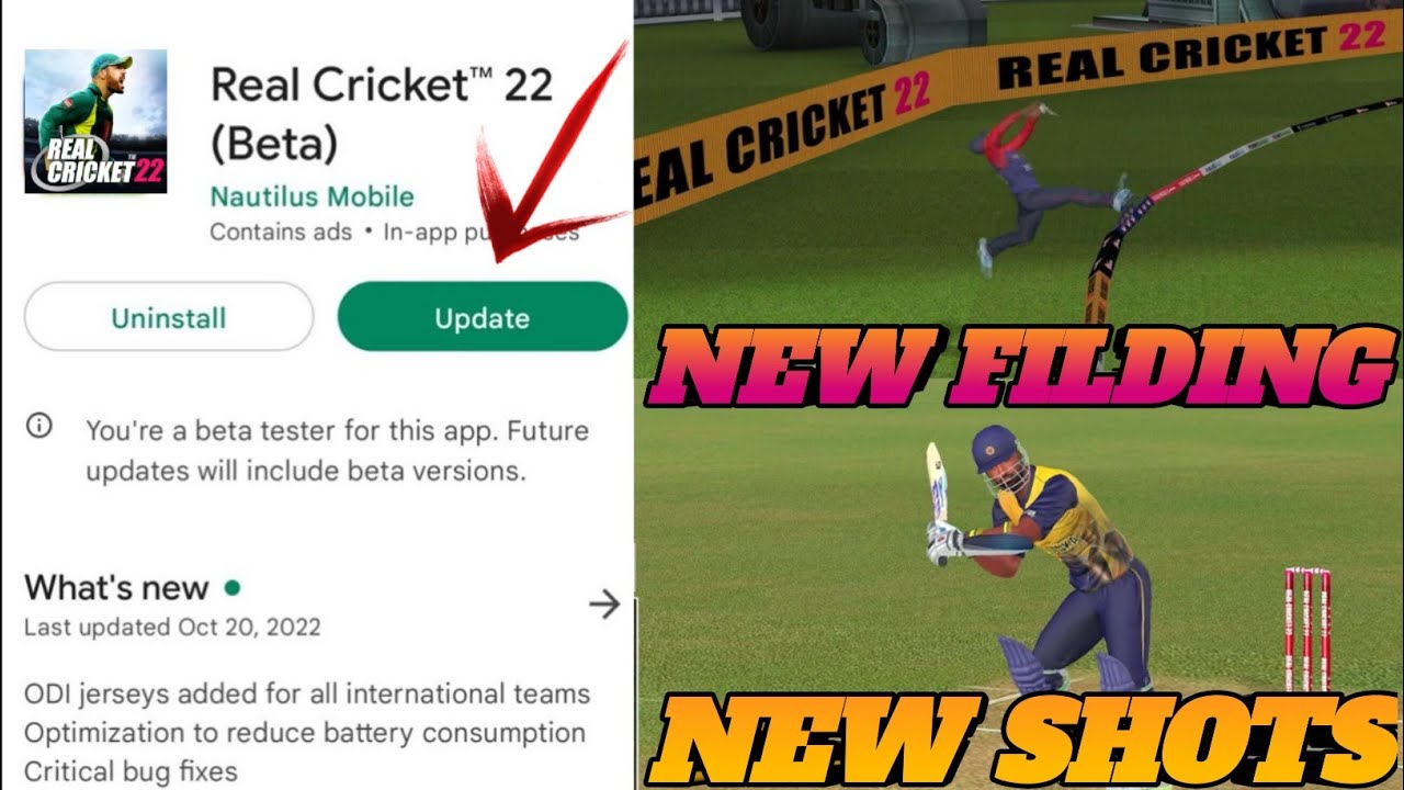 🔥 Real Cricket 22 Today Update ? Rc22 Mega Update || New Shots || New ...