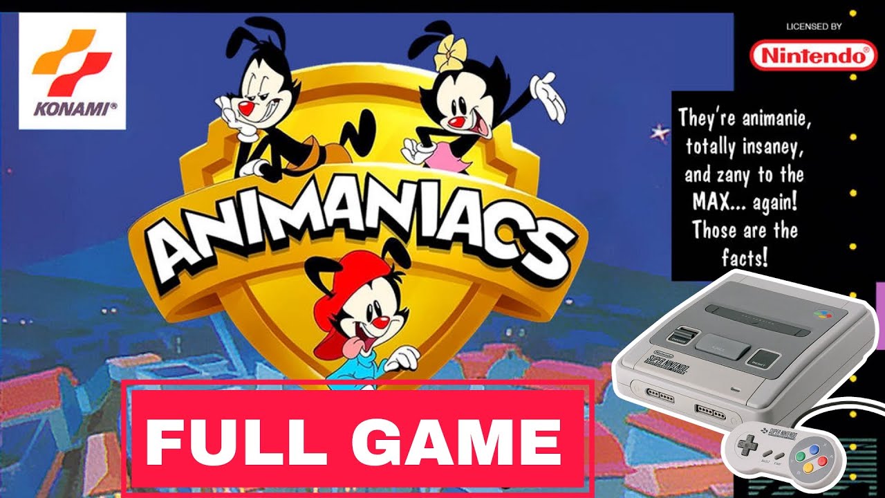 Animaniacs (1994) Gameplay Walkthrough FULL GAME [SNES] - YouTube