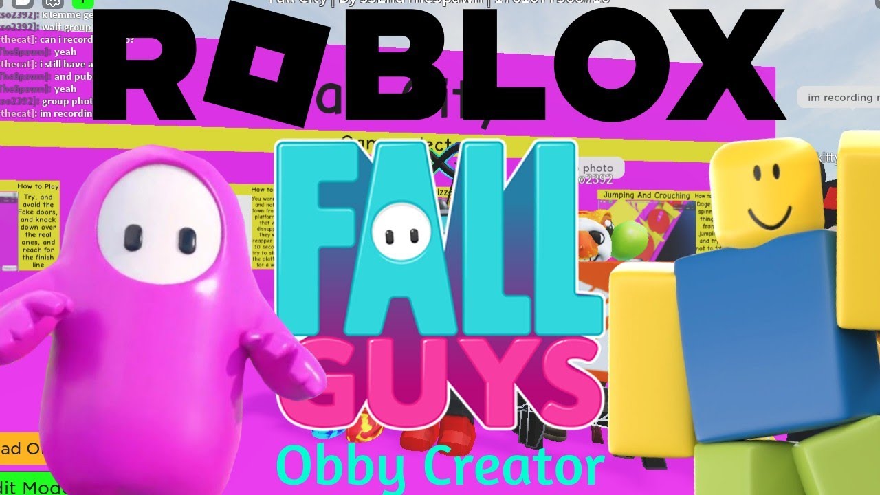 FALL GUYS in Roblox Obby Creator - YouTube