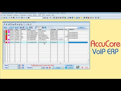 Accucore Telecom ERP system features - part 5 - YouTube