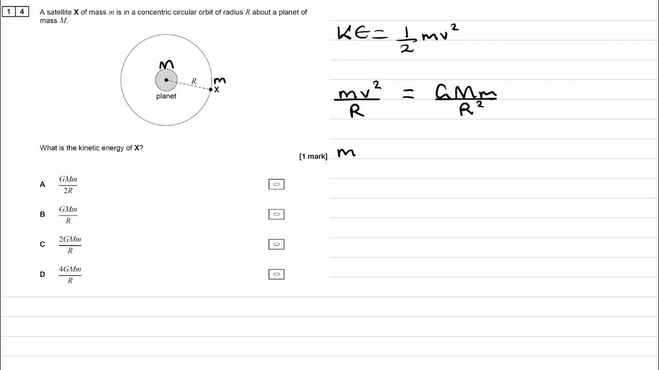 Gravitational Fields Exam Questions - A Level Physics AQA, Edexcel, OCR A (level 2) - YouTube