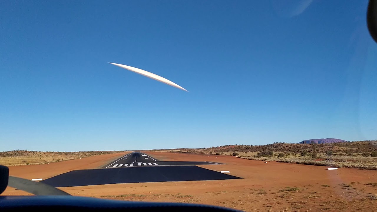 Landing at Ayers rock airport (cockpit view) - YouTube