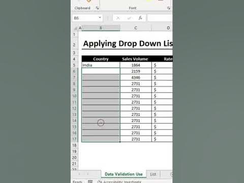 How to Create a Drop-Down List in Excel || Data Validation - YouTube