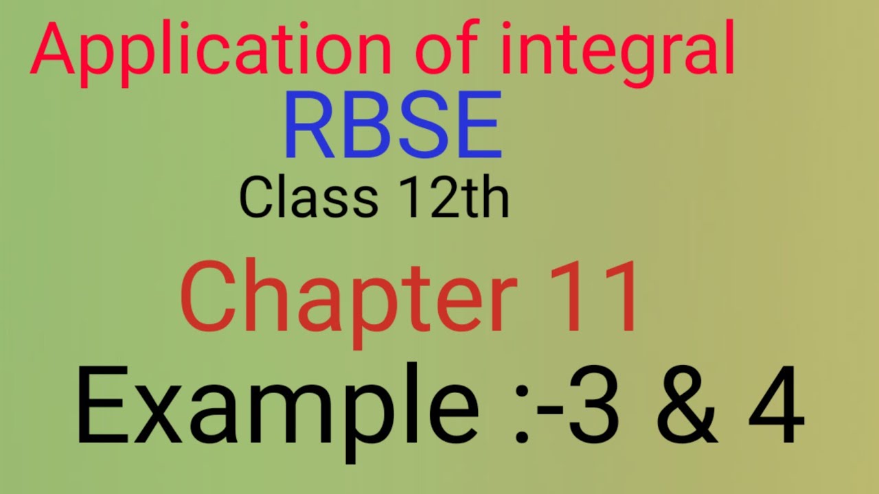 Rbse class 12th Chapter 11 Example :- 3 & 4 - YouTube