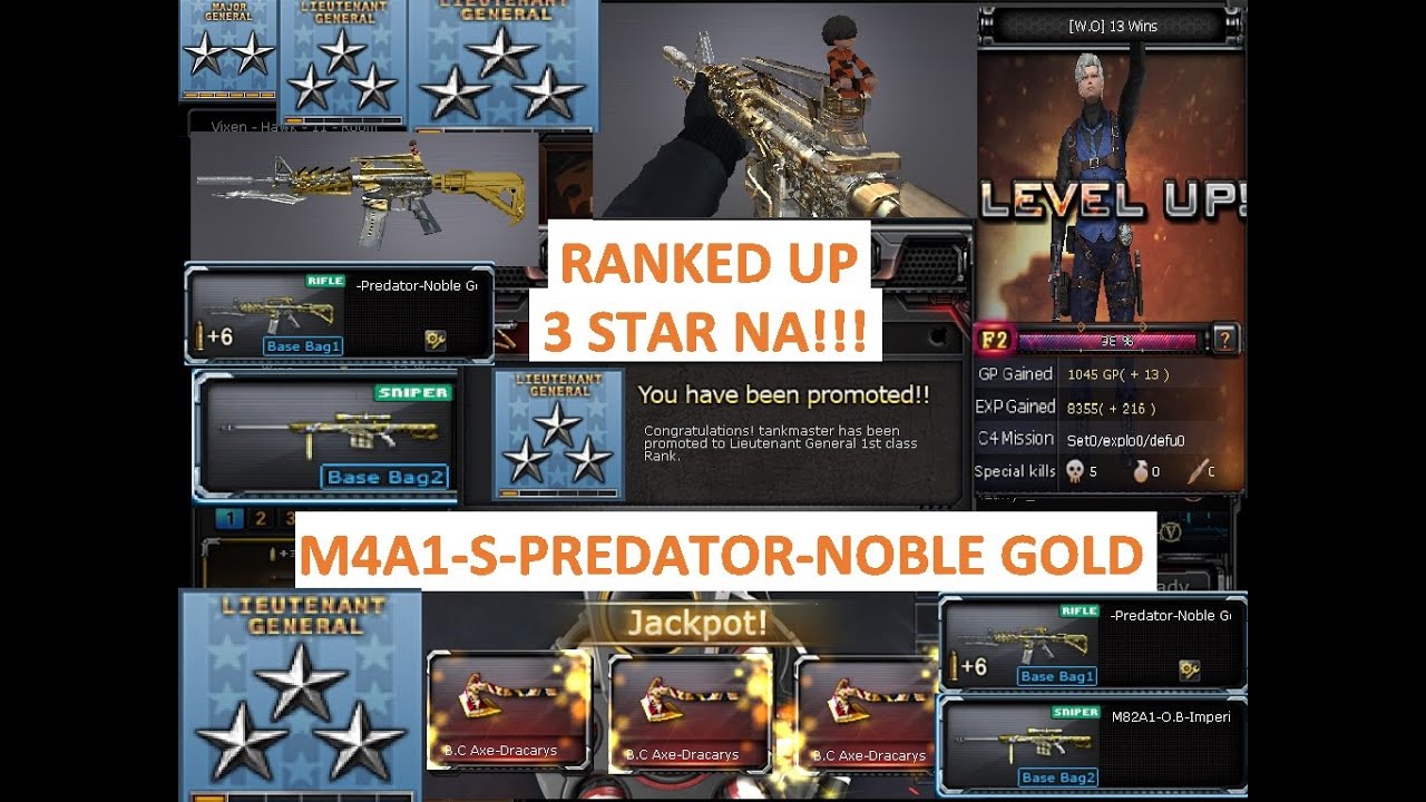CROSSFIRE PH RANKED UP 3 STAR (LT. GENERAL) & M4A1-S-PREDATOR-NOBLE ...