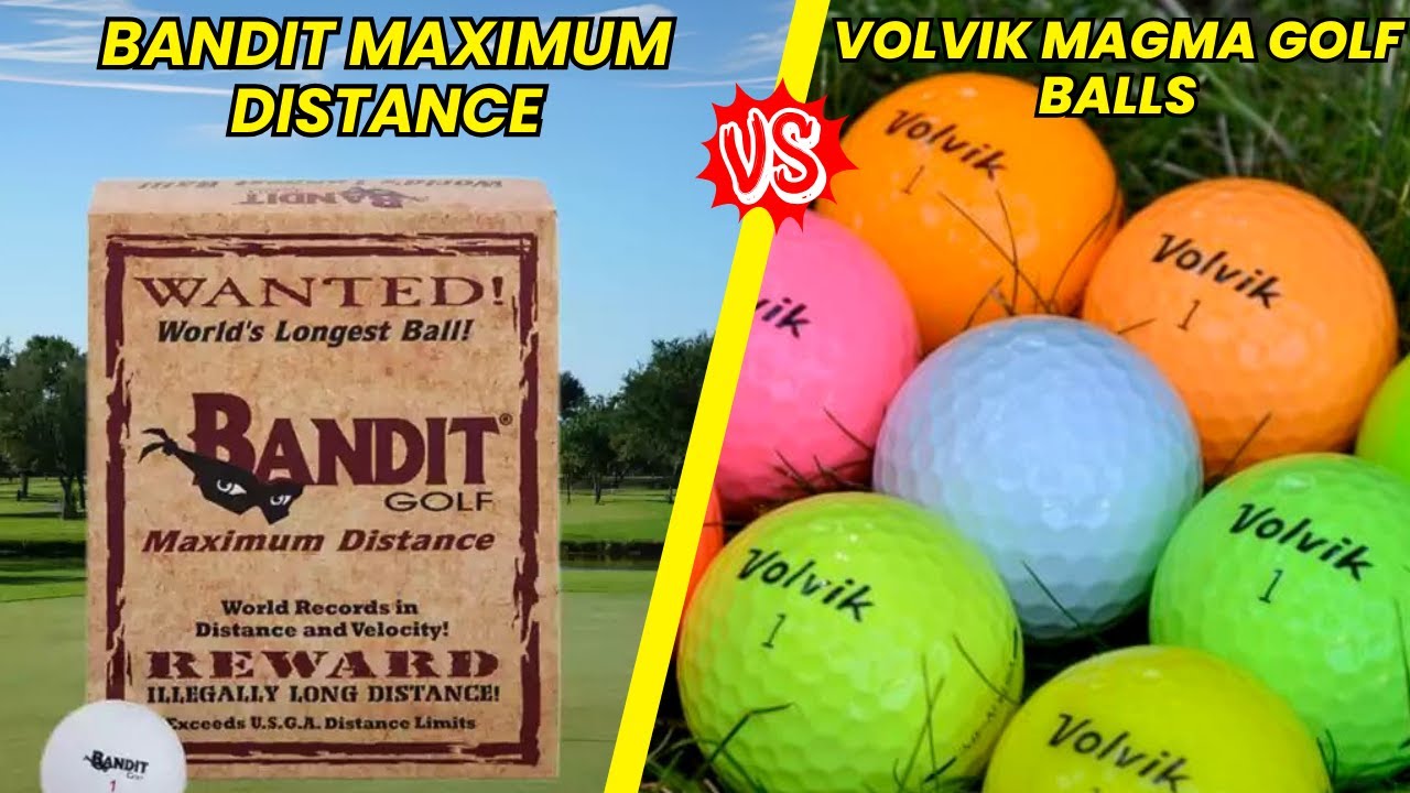 Bandit Maximum Distance golf balls vs Volvik Magma Golf Balls Review ...
