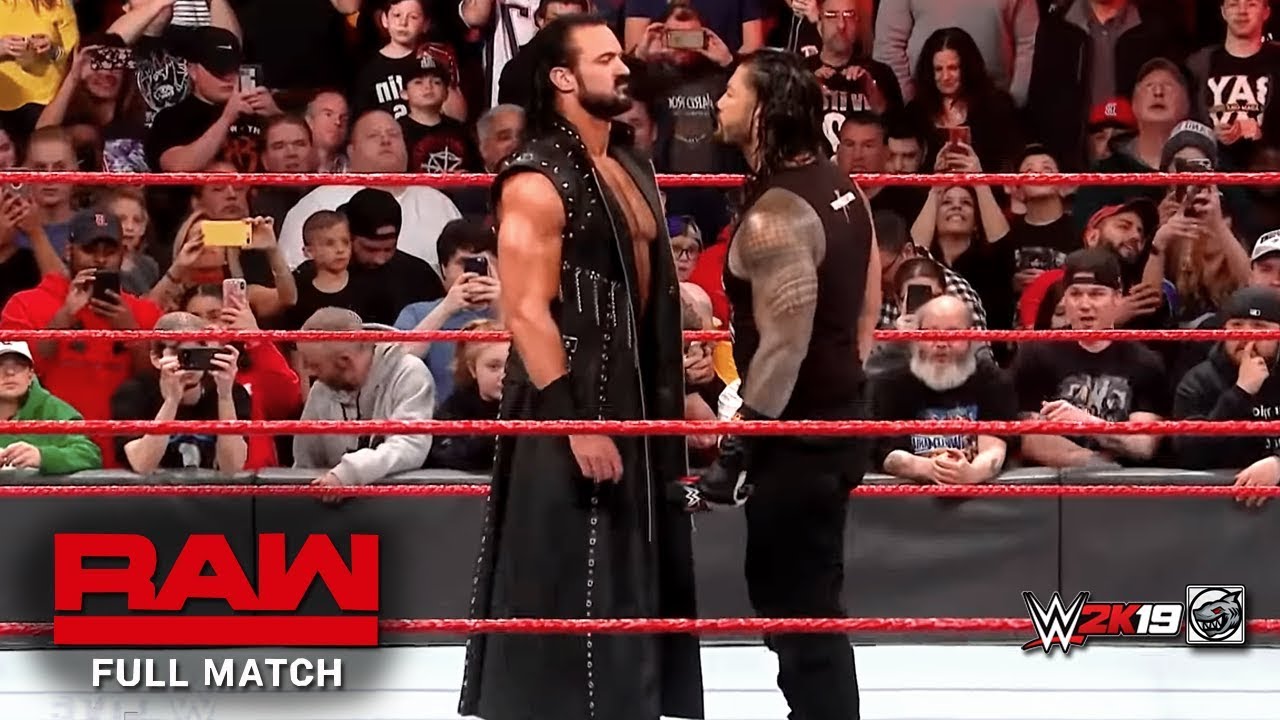 FULL MATCH - Roman Reigns vs. Drew Mcintyre : Raw, July 30, 2019 - YouTube