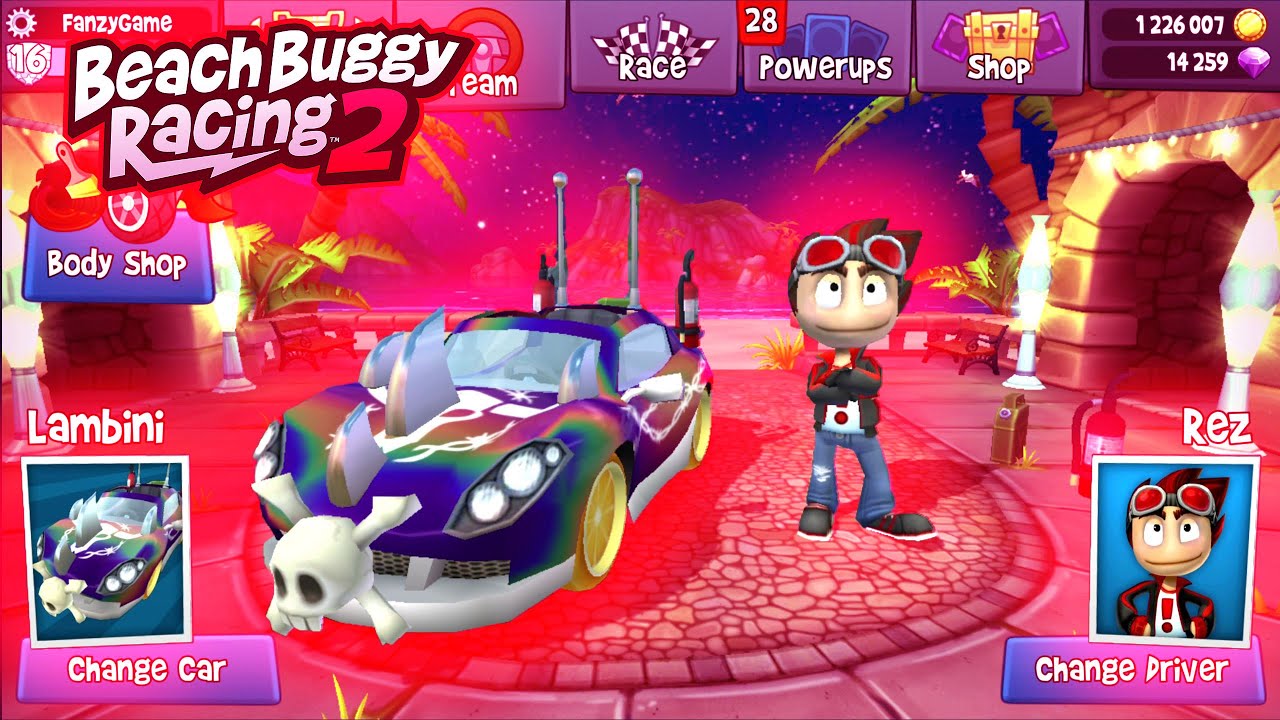 Lambini New Accessories Car Ft Rez - Beach Buggy Racing 2 - YouTube