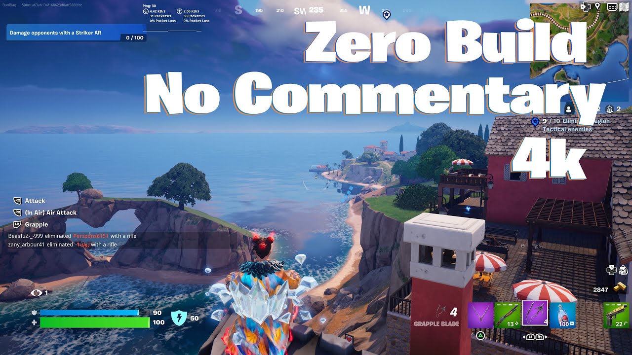 Fortnite Zero Build No Commentary 4k - Chapter 5 Season 1 - YouTube