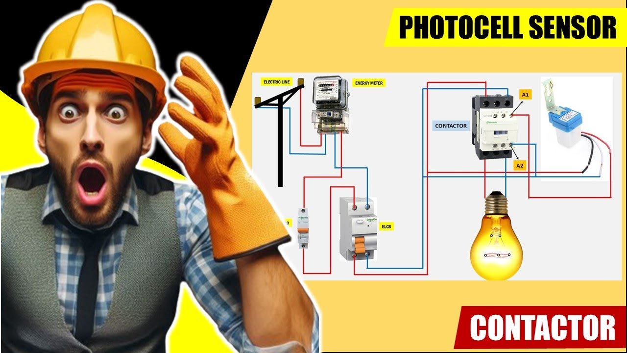 photocell sensor wiring practical video | photocell sensor connection ...