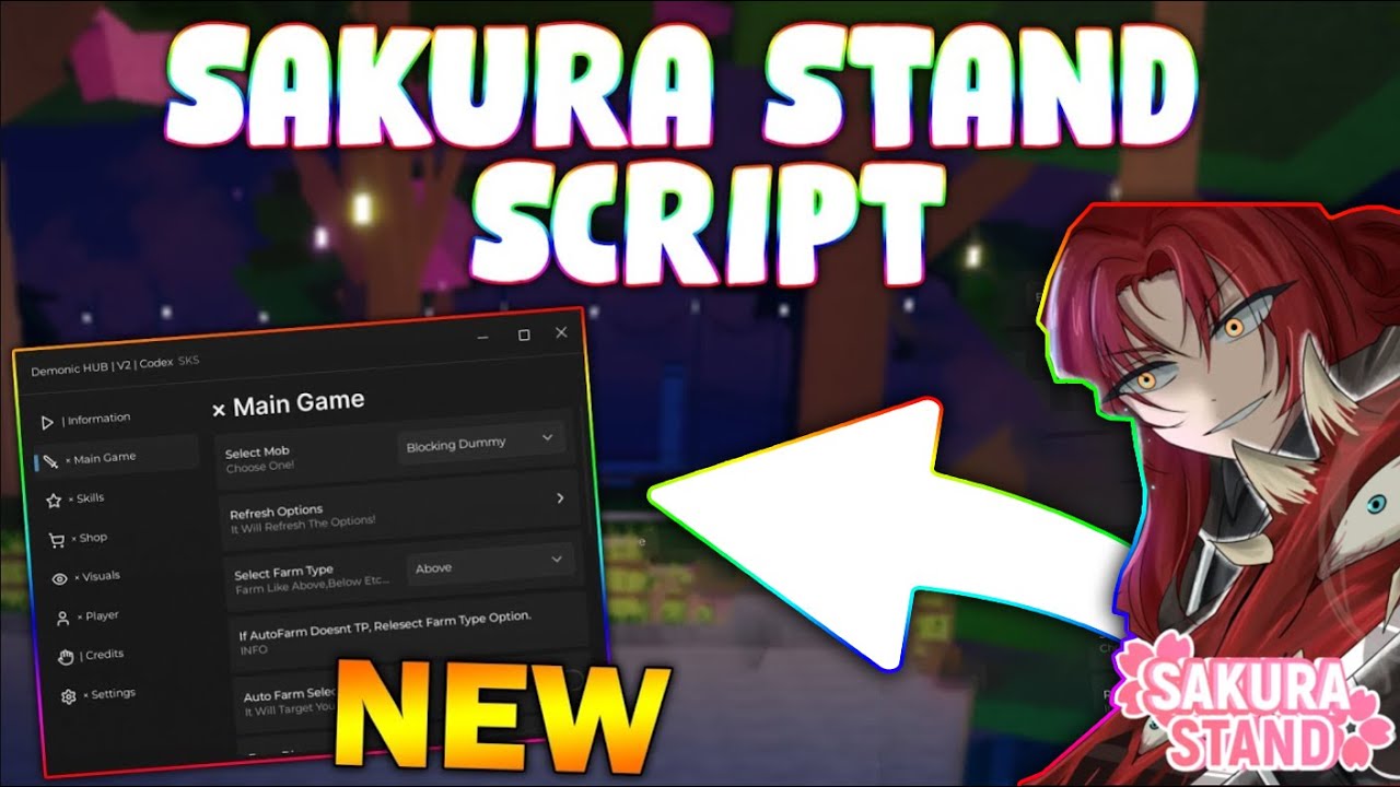 *NEW* Sakura Stand Script (PASTEBIN 2024) (AUTOFARM, KILLAURA, AUTO ...