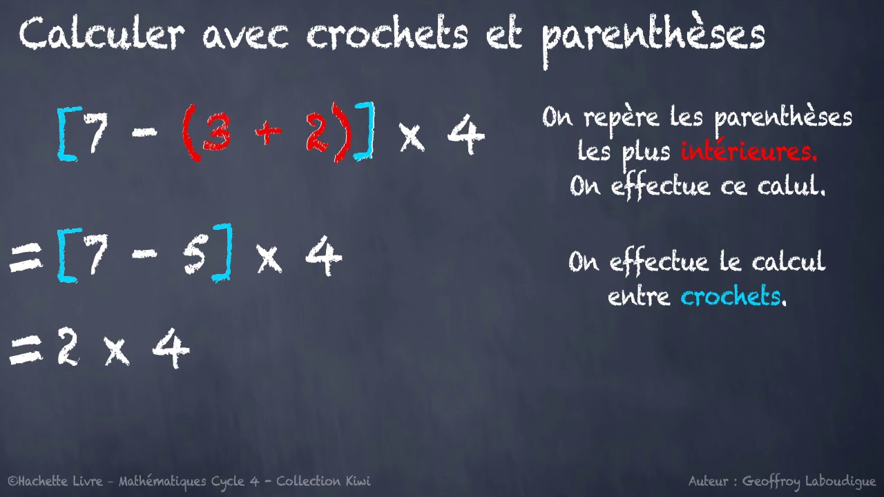 Comment calculer avec des crochets et parenthèses ? - YouTube