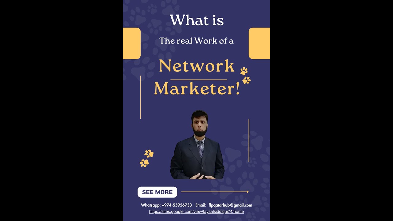 What is The real Work of a Network Marketer! by Faysal Siddiqui - YouTube