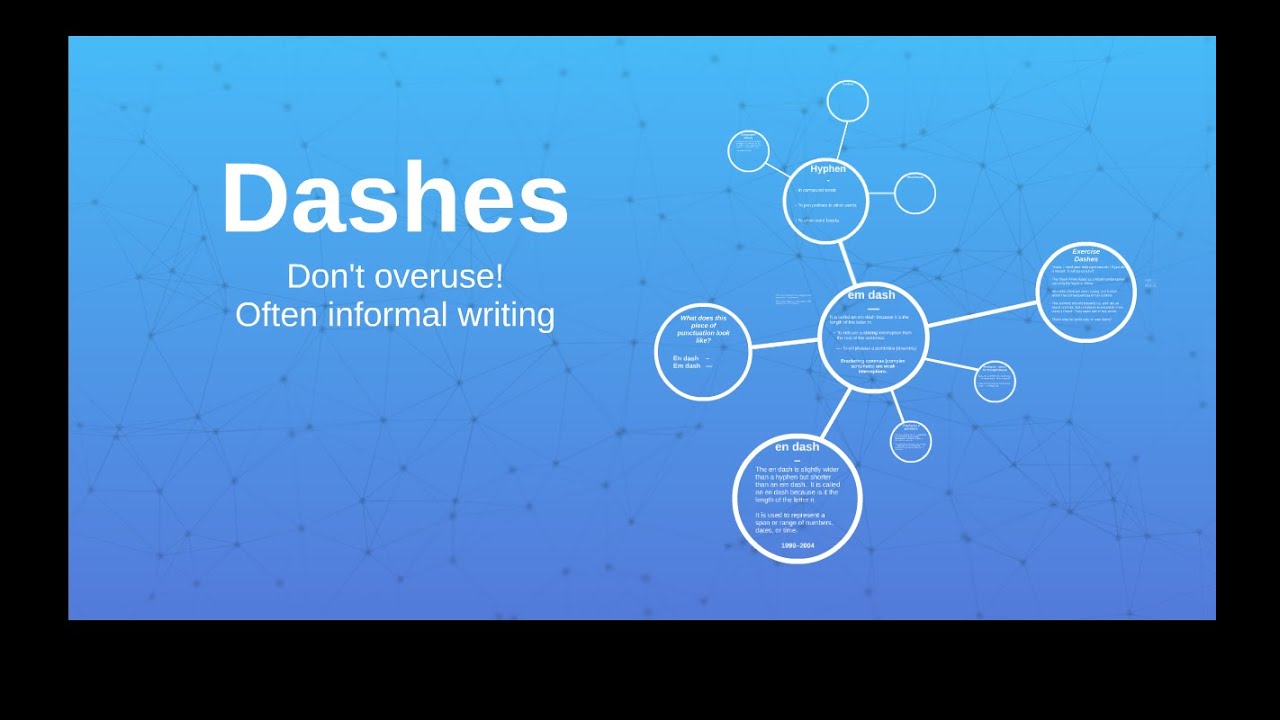 Dashes - Spelling, Punctuation & Grammar Series - YouTube