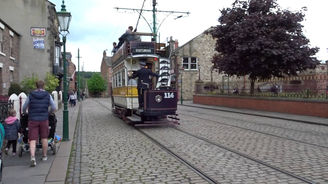 Tram 114 at Beamish Museum on 280516 - YouTube