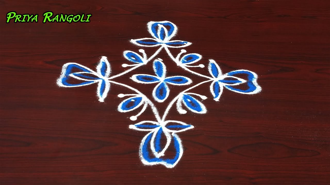 Daily easy kolam//very cute kolam#PriyaRangoli - YouTube