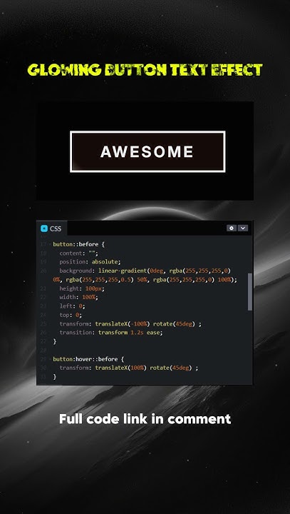 Glowing Button Text Effect Css Html Codetomato Youtube