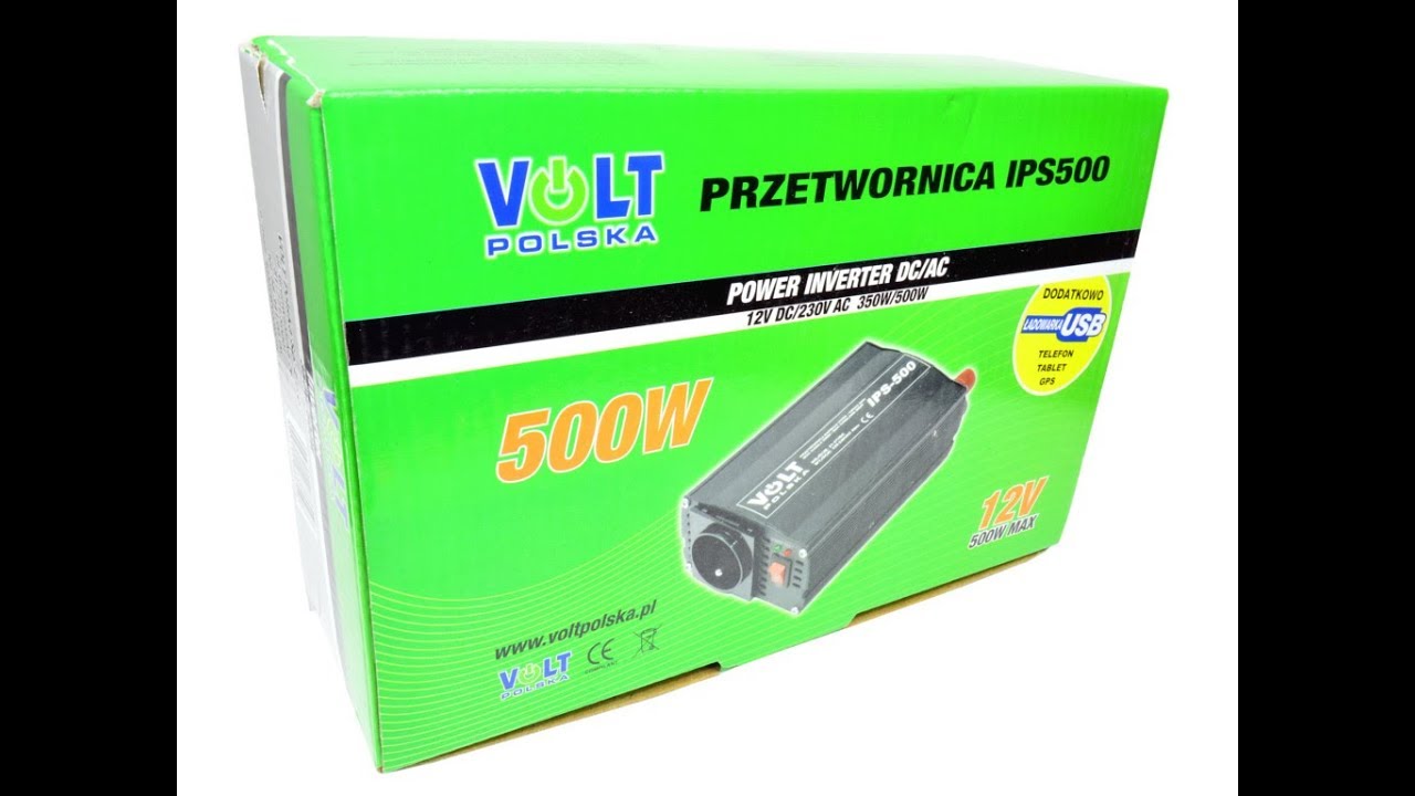 IPS-500 12V 350W/500W Volt Polska - Test przetwornicy - YouTube