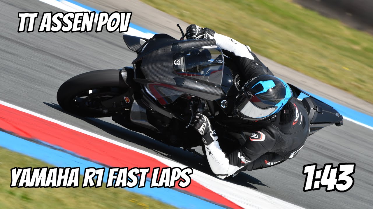 YAMAHA R1 FAST LAPS TT ASSEN “1:43” - YouTube