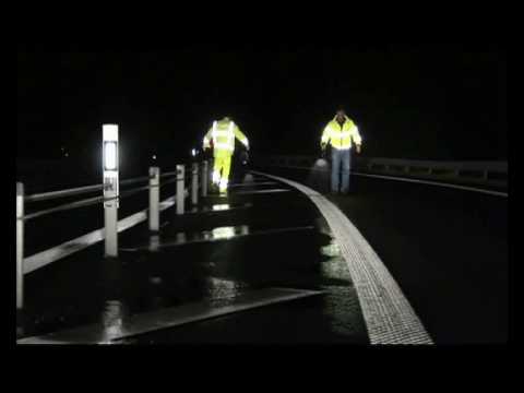 Retro reflection wet-night performance of type II thermoplastic road ...