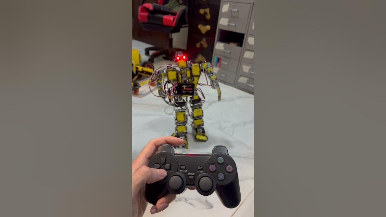 Controlling mini robot through Ps2 joystick #qatar #robotics #programming #inventions #qatar🇶🇦 ...