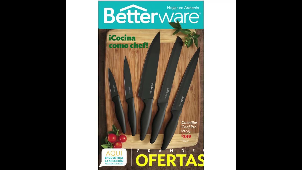 Cuchillos chef pro betterware cuchillos knives set - YouTube