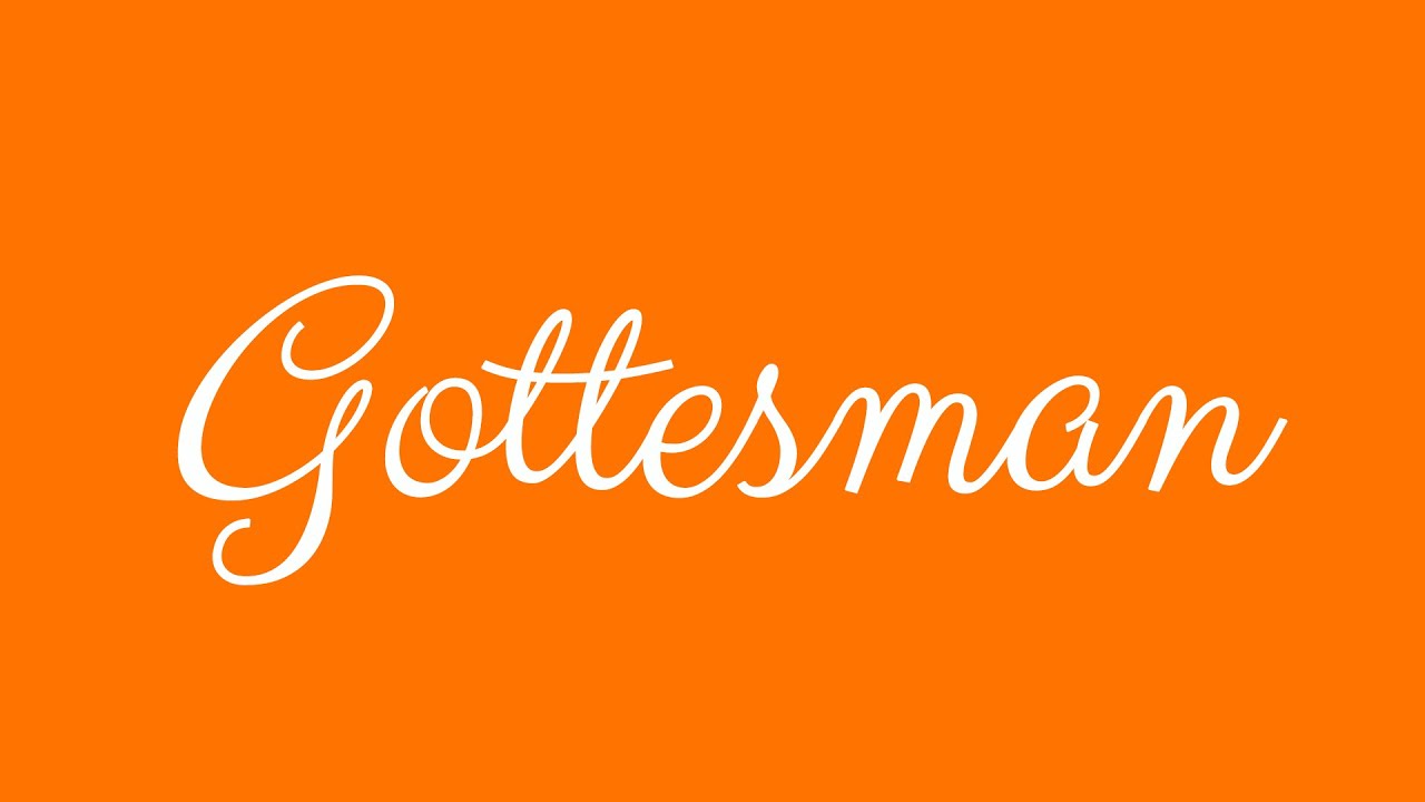 Learn how to Sign the Name Gottesman Stylishly in Cursive Writing - YouTube
