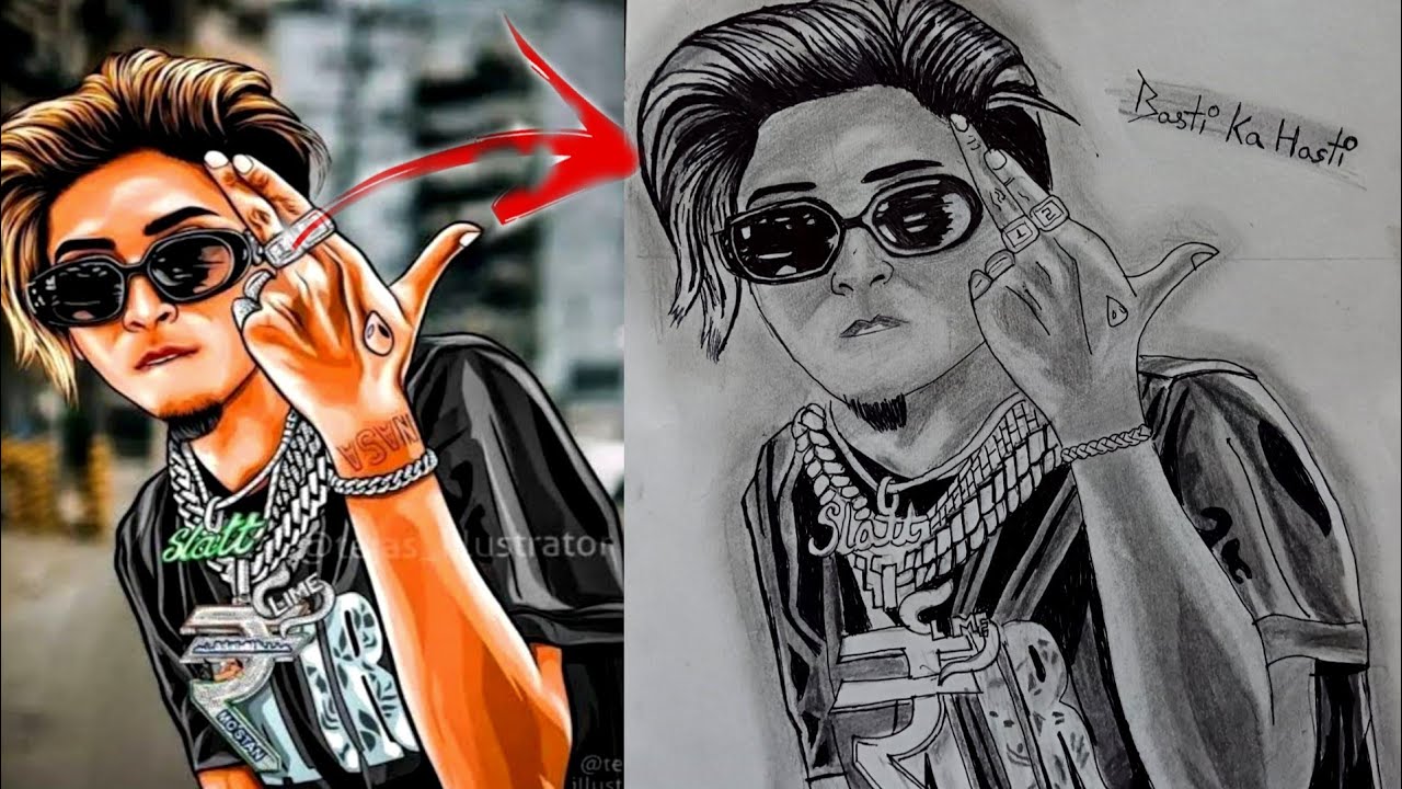 mc stan drawing | mc stan basti ka hasti ♥️| bigg boss 16 #mcstan # ...